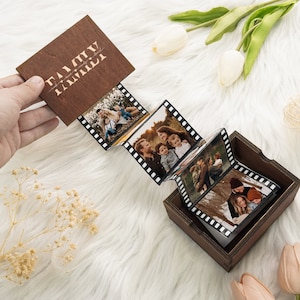 Pull Out Photo Album Wooden Box, First Mother's Wooden Photo Frame ...