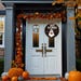 Custom Halloween Front Door Decor,halloween Door Hanger,ghost Door Sign ...