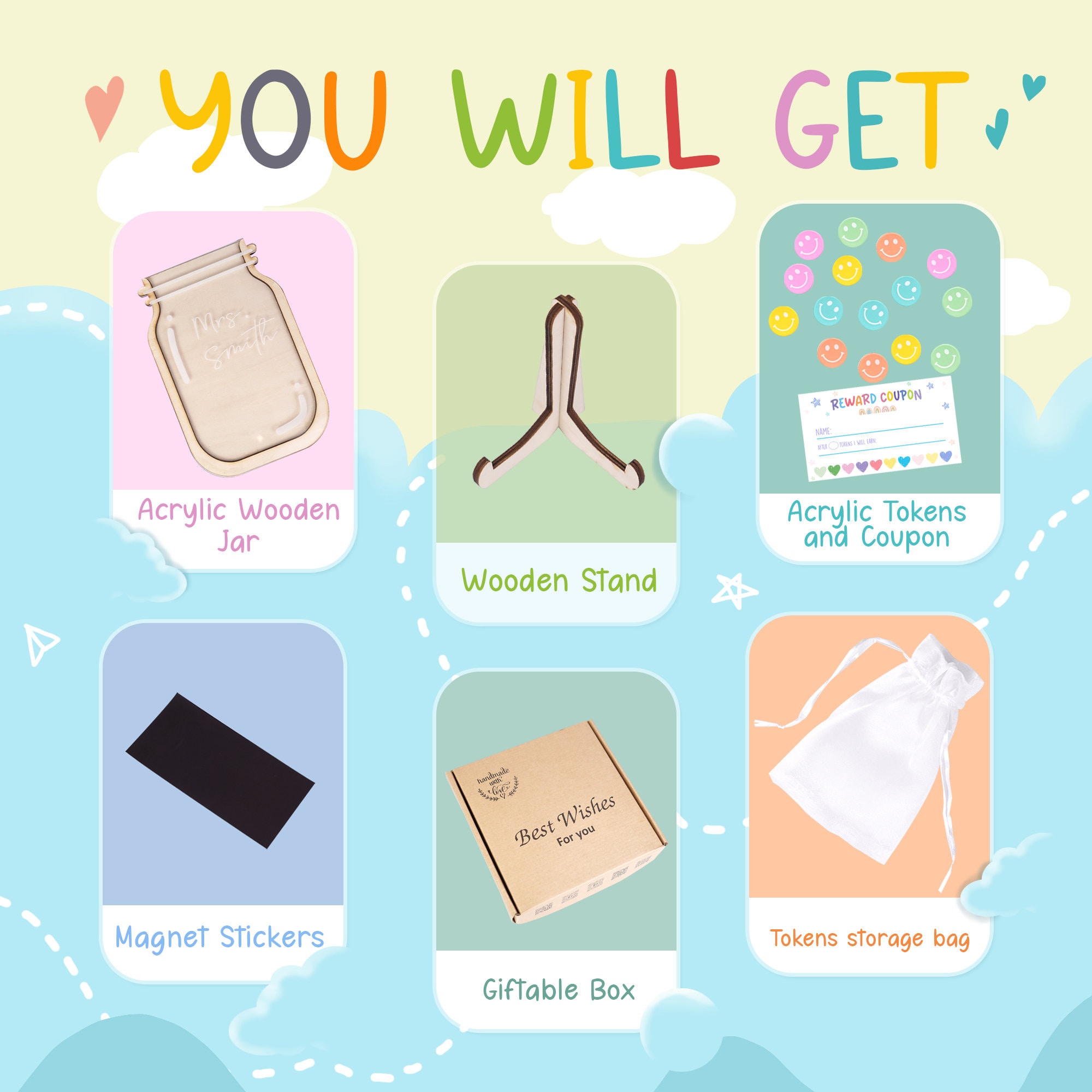 Potty Training Reward Jar With Chips Kids Reward Chart System - Potty ...