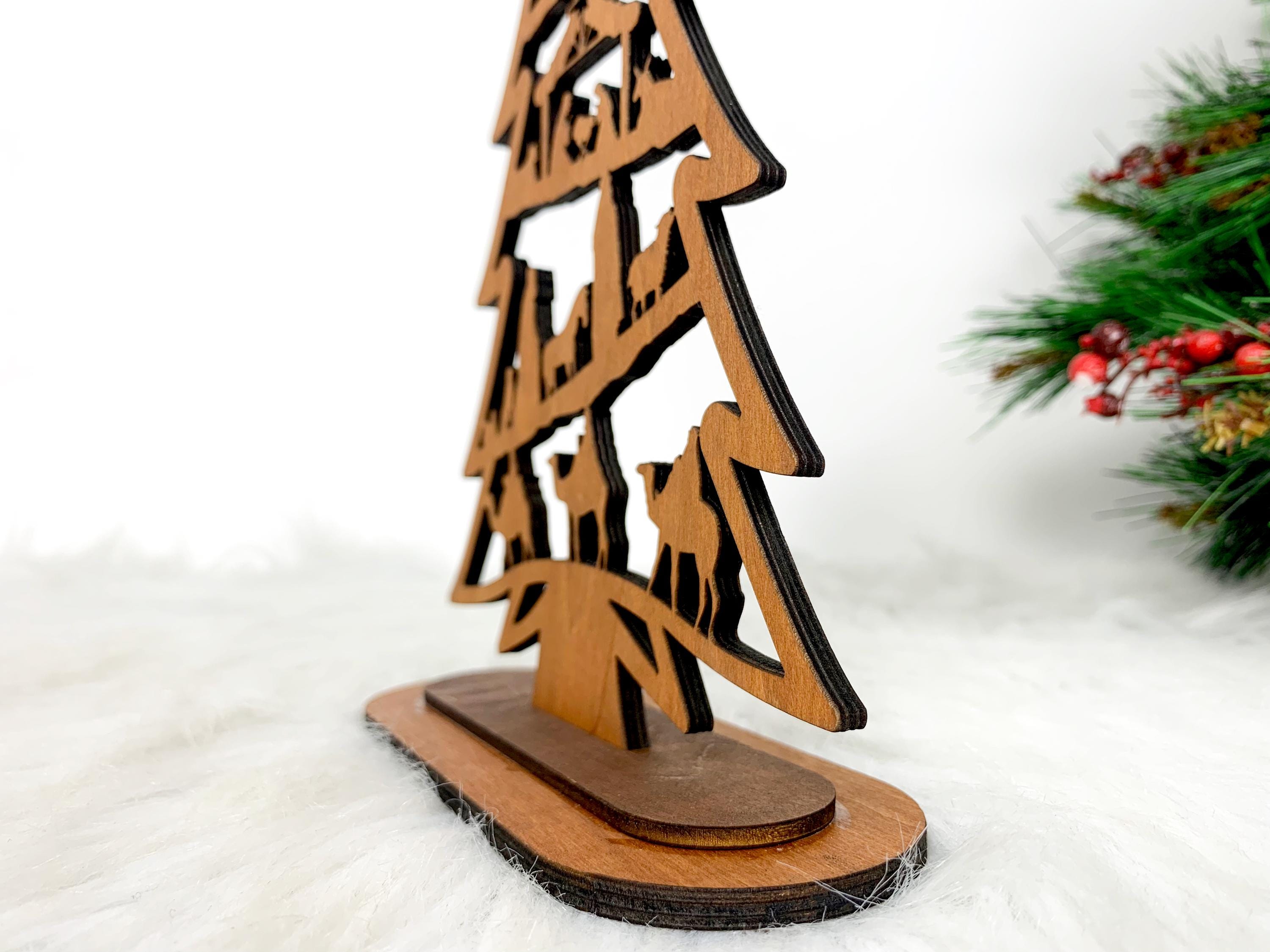 Nativity Tree With Stand,nativity Scene,meaningful Christian Gift ...