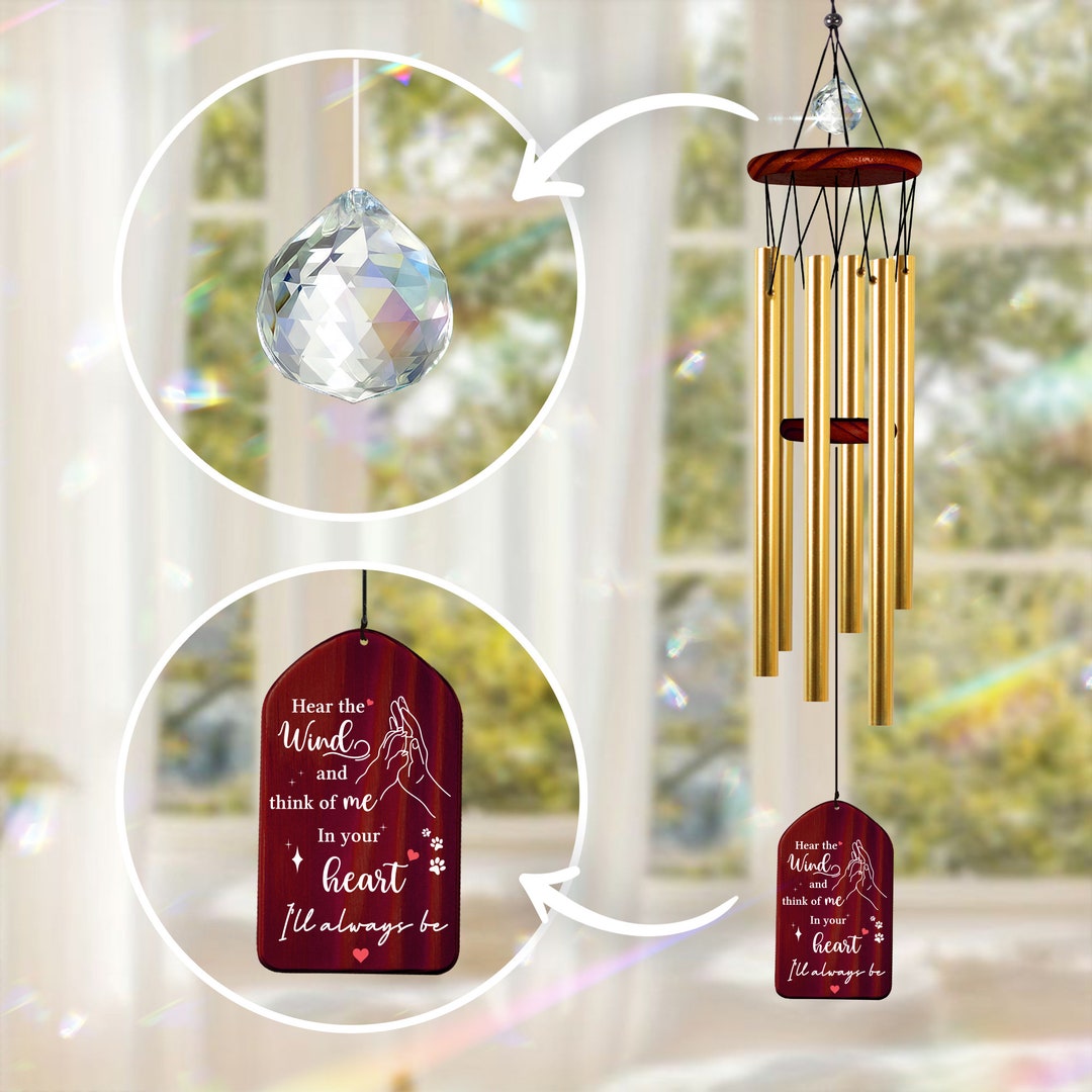 Personalized Pet Memorial Wind Chime, Metal Wind Chime, Pet Loss, Dog ...