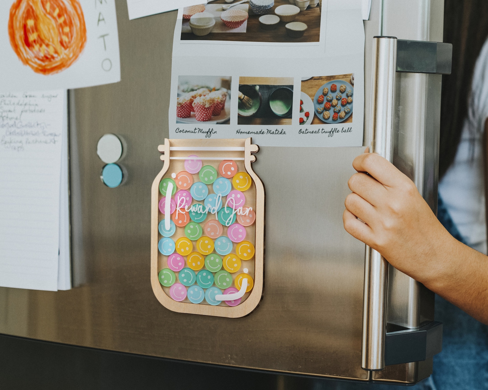 Smiley Face Reward Jar, Personalised Gift for Teacher, Colorful ...