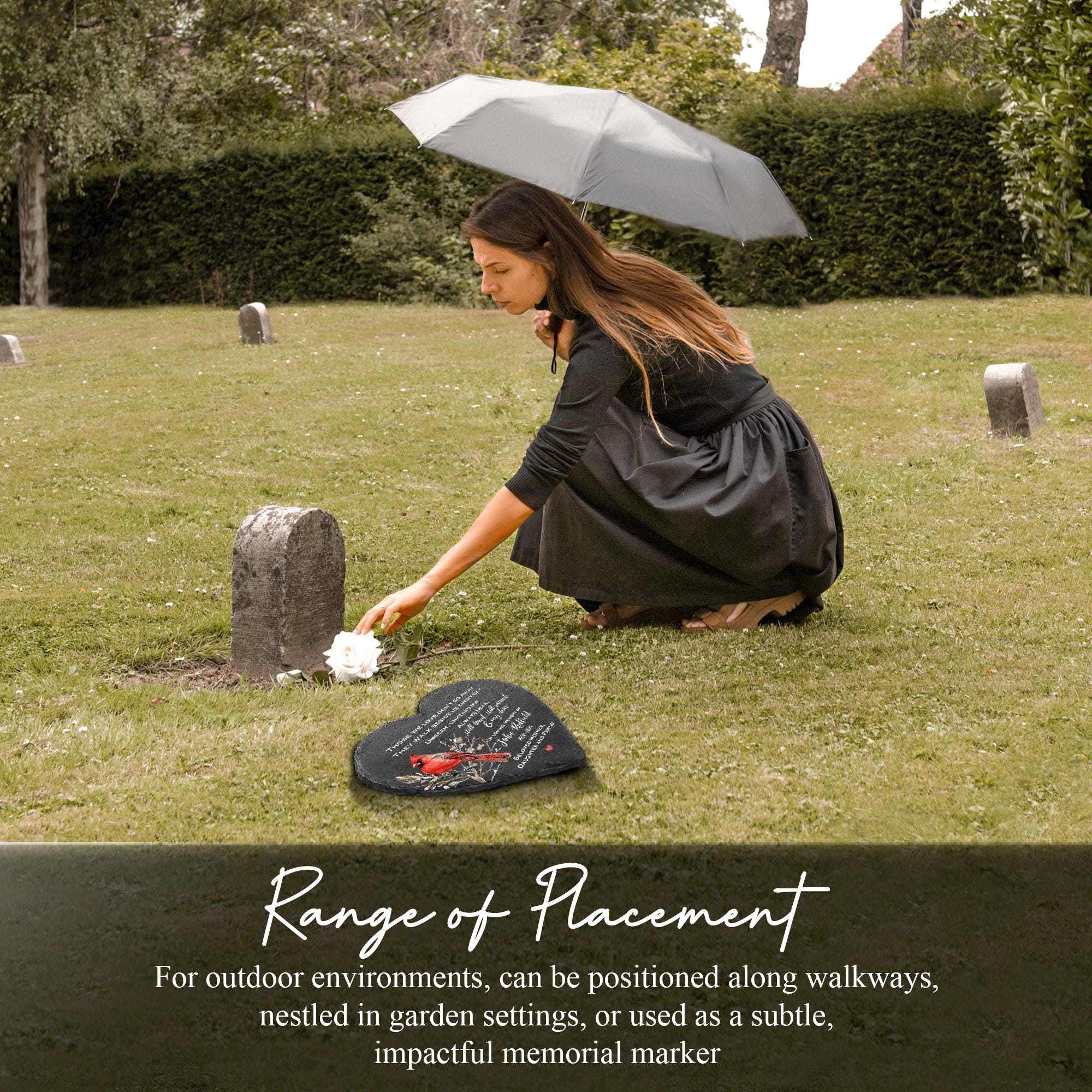 Dad Memorial Stone, Cardinal Memorial Garden Stone, Sympathy Gift for ...
