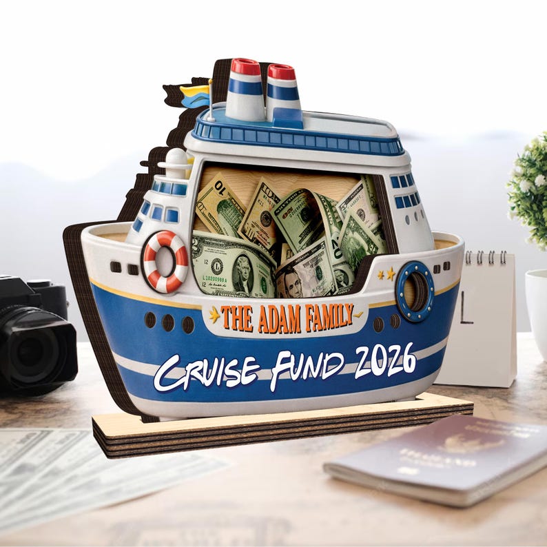 Personalized Cruise Fund 2026, Currency Display Box, Cruise Gift, Boat ...