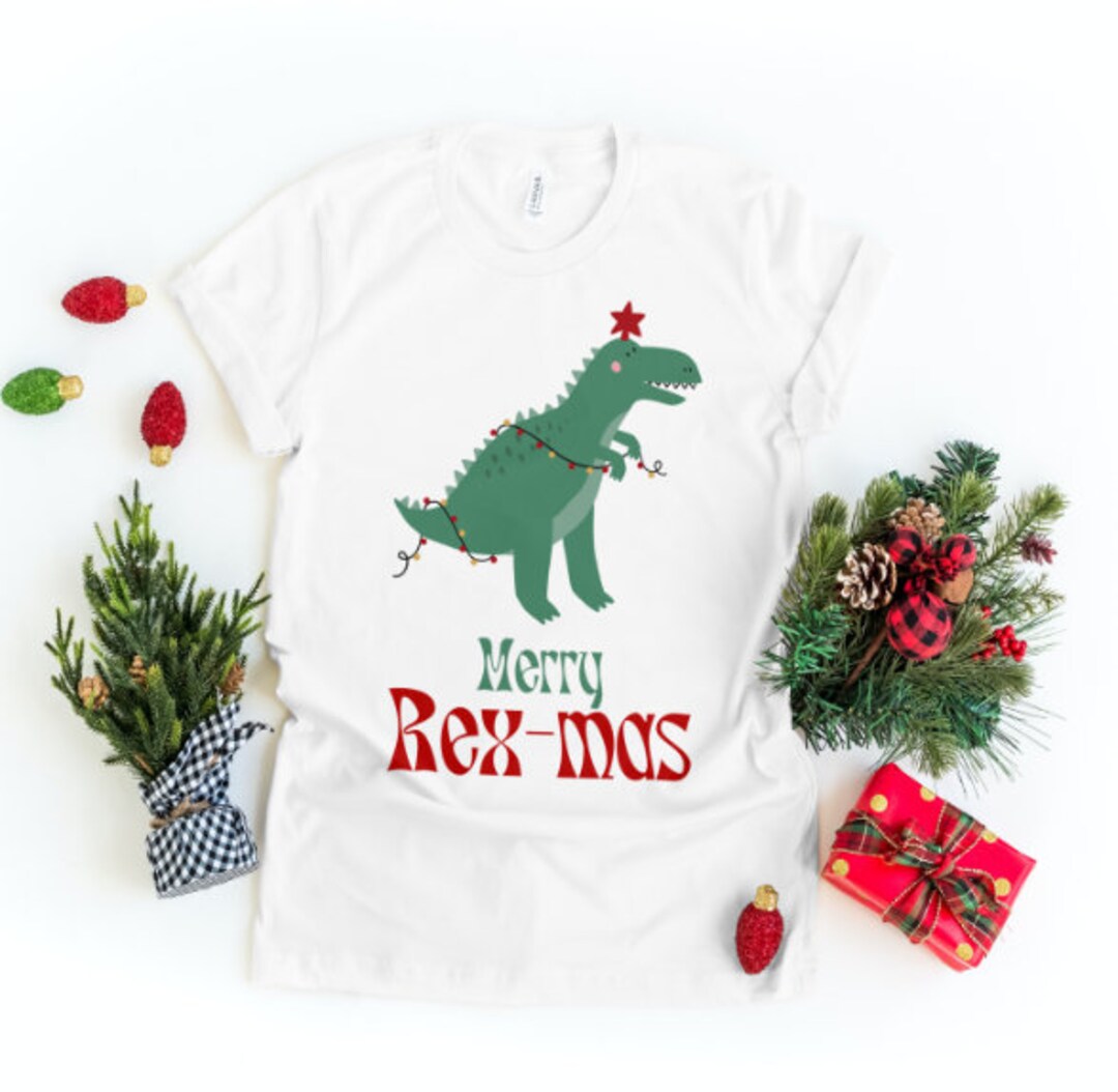 Merry Rexmas - T-rex Christmas - SUBLIMATION PNG FILE - Dinosaur ...