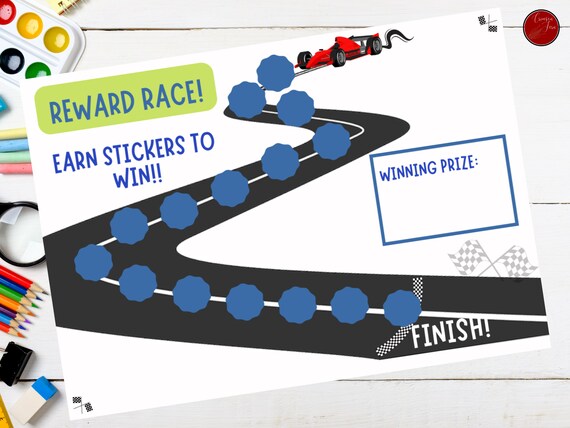 Reward Chart Race Track Printable - Etsy