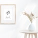Personalized Birth Print, Footprint Keepsake, Birthstats Printable ...
