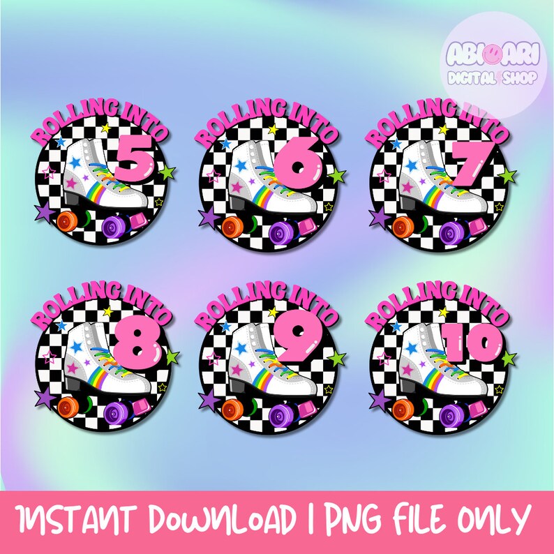 Whimsical Roller Skate Clipart Pack - Perfect for Girls' Roller Skating ...