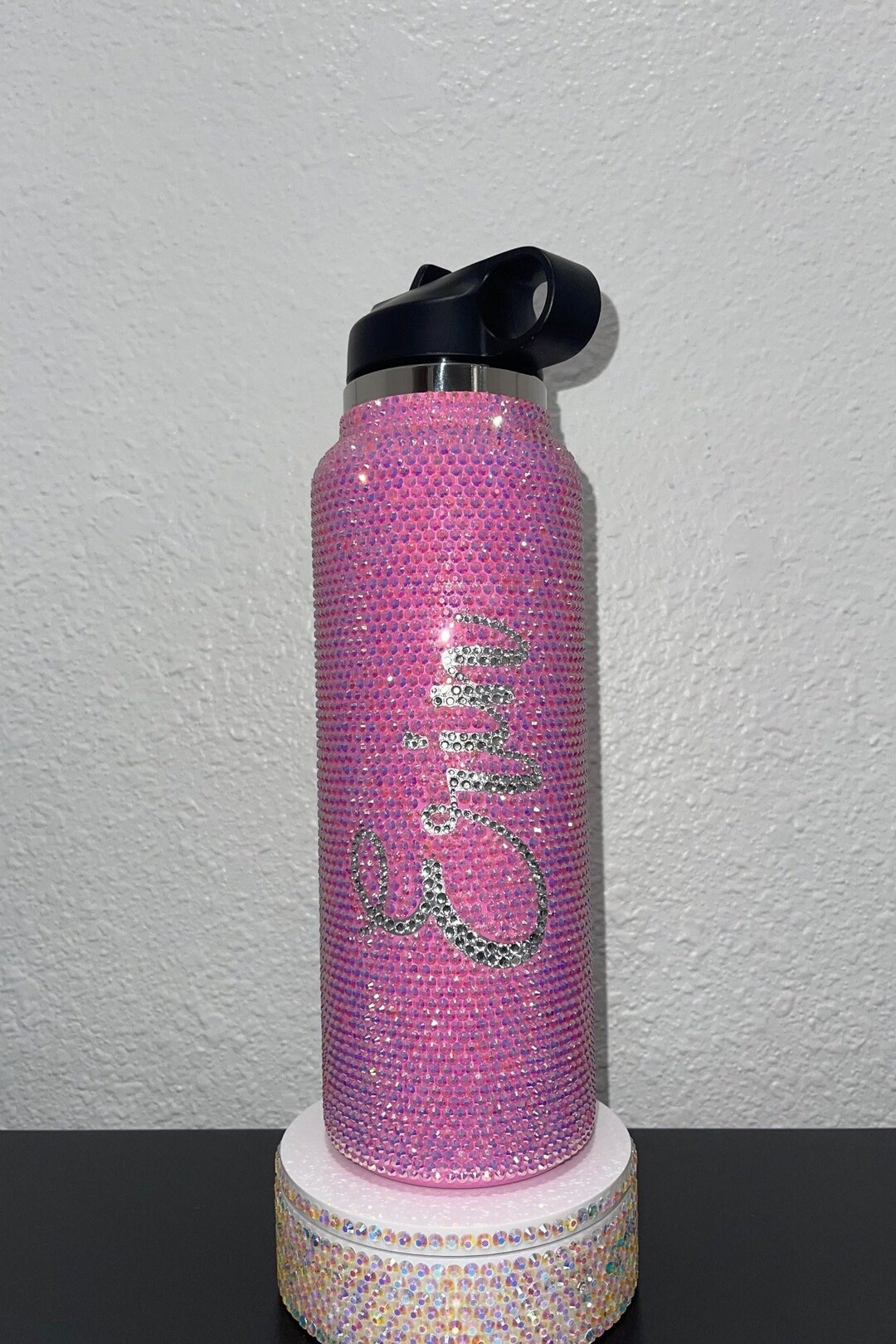 40oz FLASK, Bedazzled 40oz Water Bottle, Customized Rhinestone Flask - Etsy