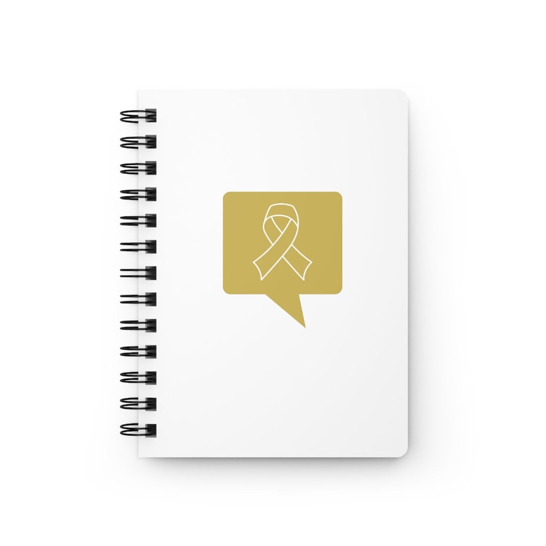 Gold Ribbon Spiral Bound Journal - Etsy