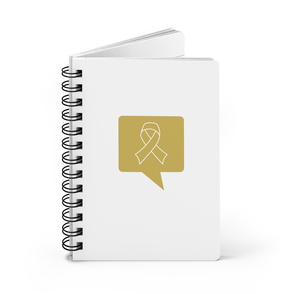 Gold Ribbon Spiral Bound Journal - Etsy