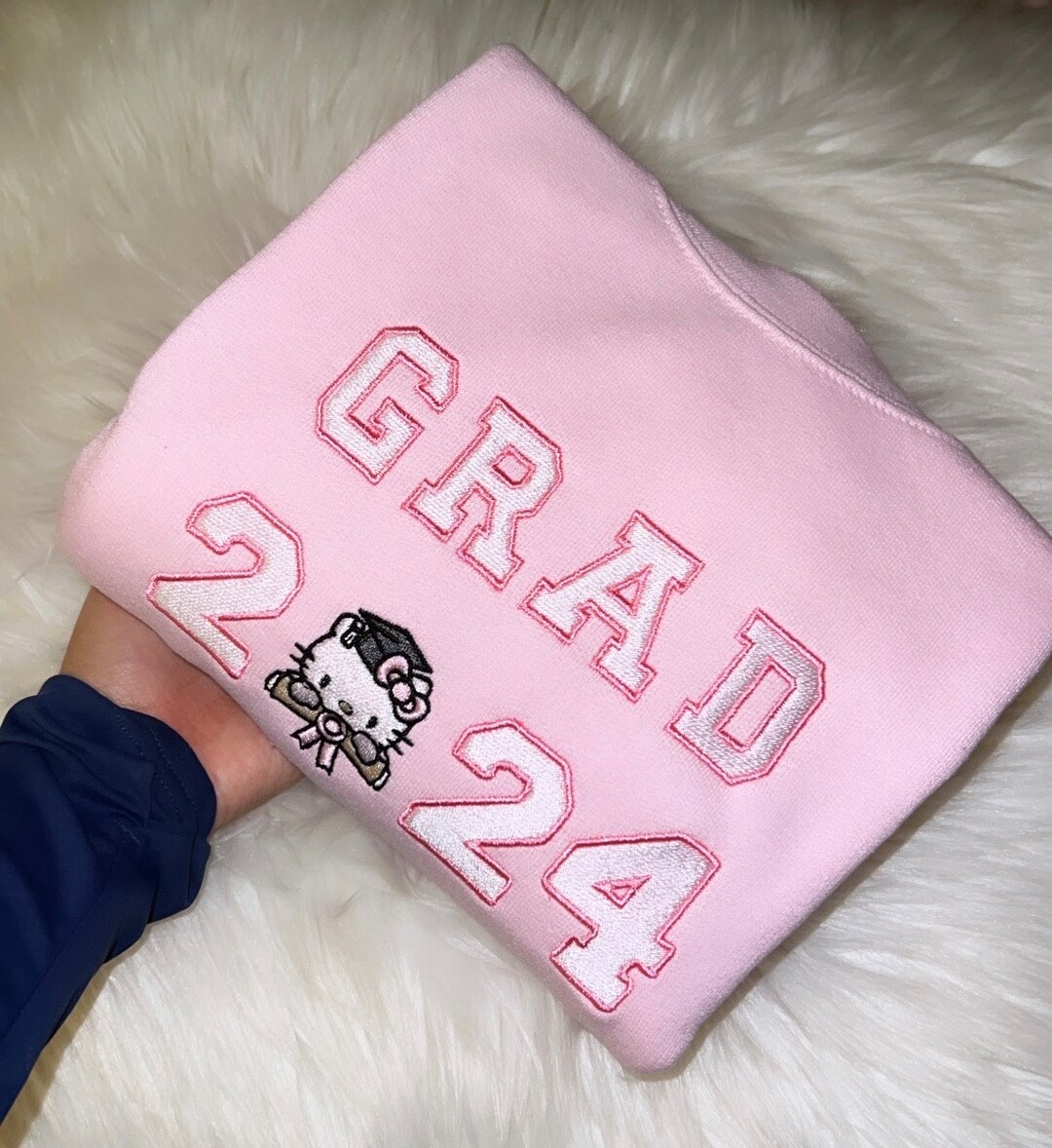 Kitty Graduate 2024 Embroidered T-shirt/crewneck/hoodie - Etsy