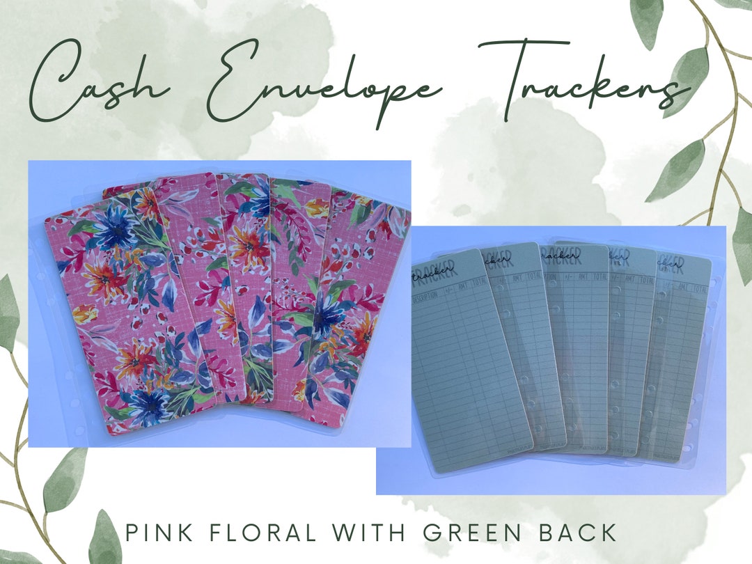 Pink Floral Cash Envelope Trackers - Etsy