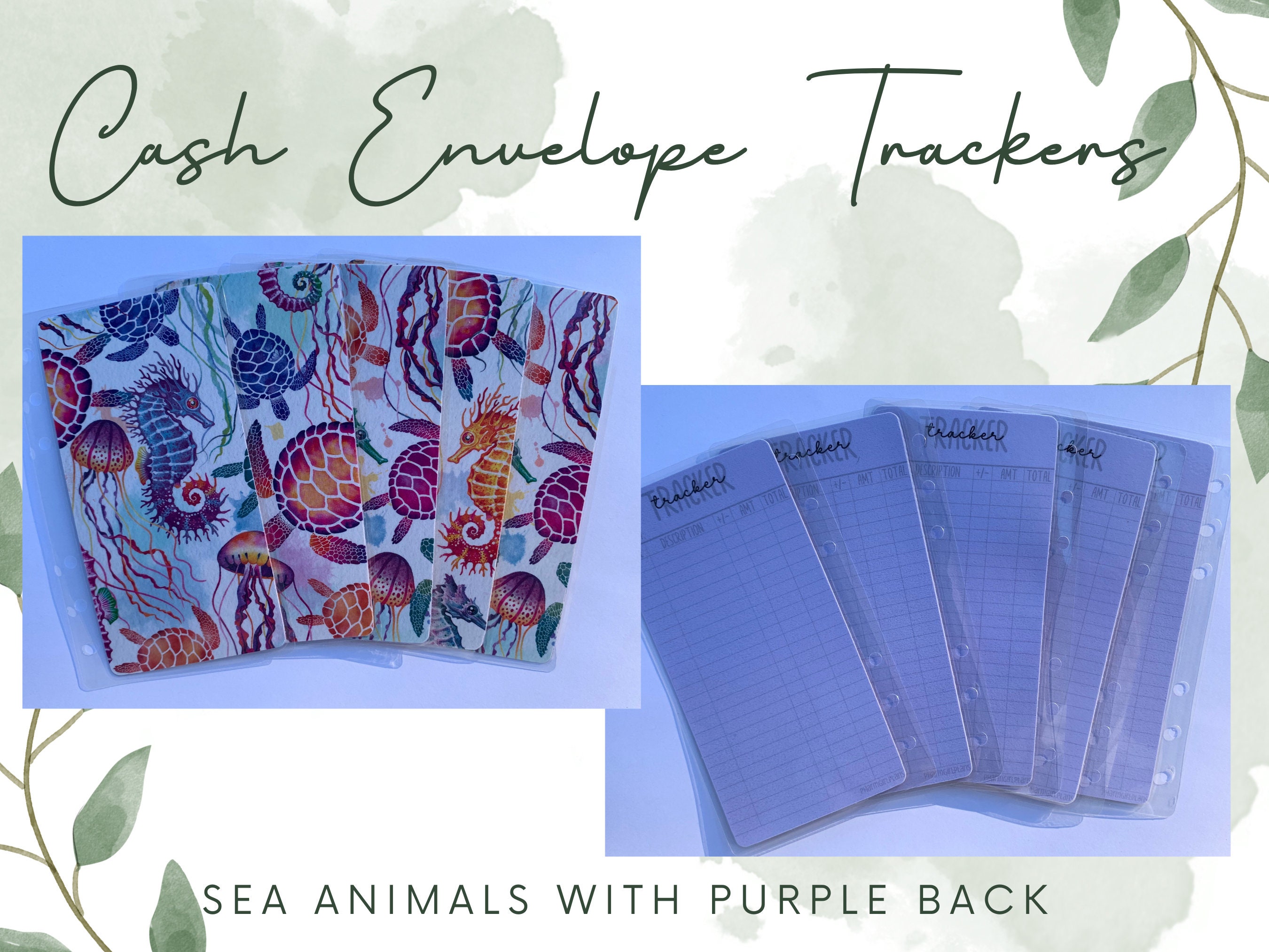 Sea Animals Cash Envelope Trackers - Etsy