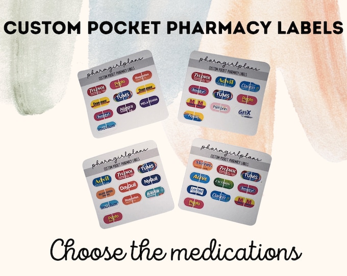 Pocket Pharmacy Labels - Etsy