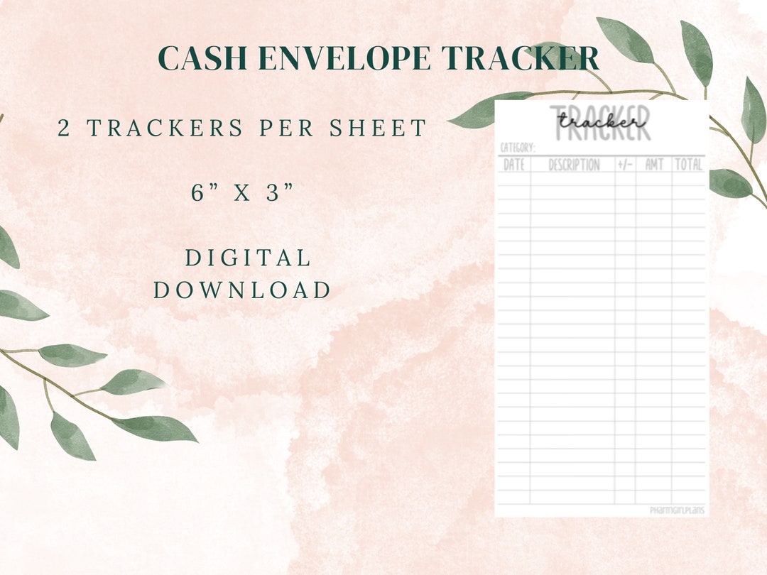 Cash Envelope Tracker - Etsy