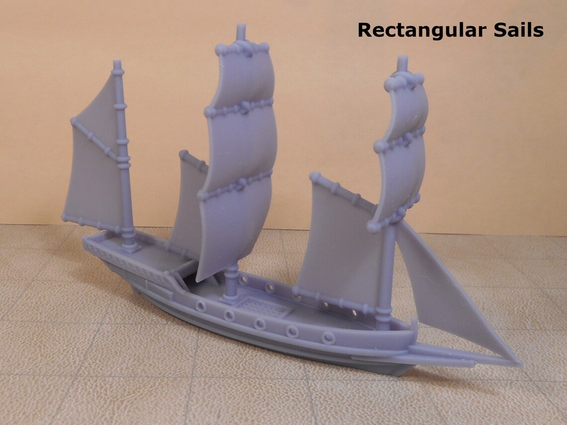 Xebec Sailing Ship Gaming Miniature 3D Printed Ship Compatible - Etsy
