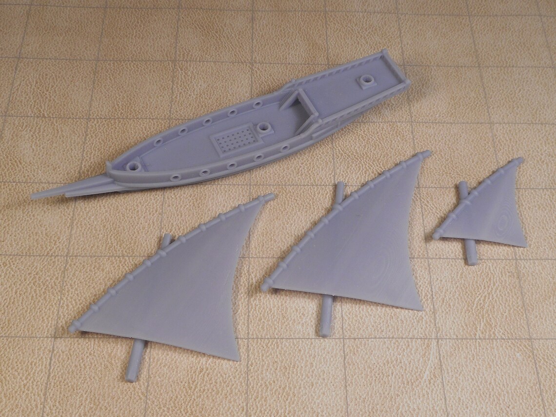 Xebec Sailing Ship Gaming Miniature 3D Printed Ship Compatible - Etsy