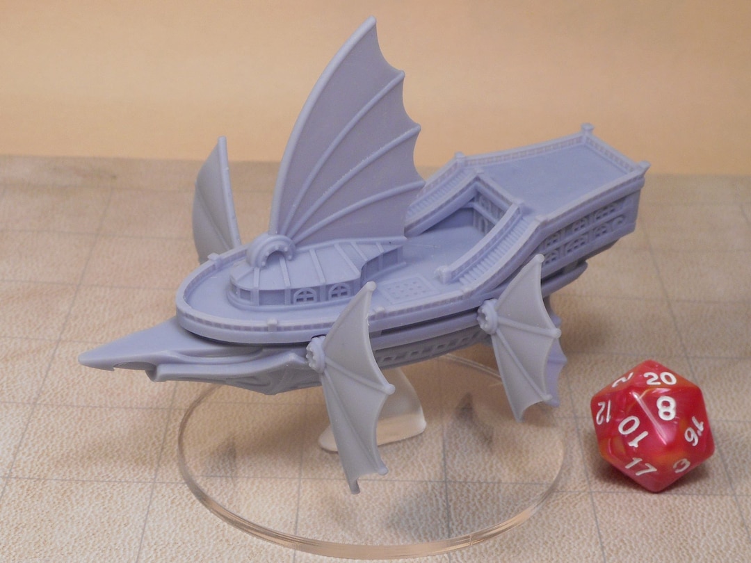 Dreadnought Airship Miniature Flying Fantasy Ship Compatible With Dnd ...