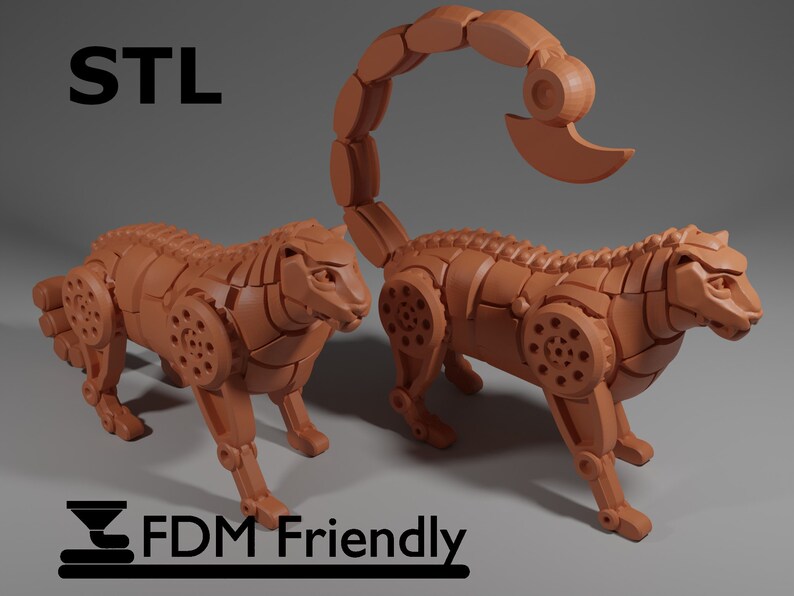 Robot Tiger Steel Defender for Dnd Artificer STL Files for 3D - Etsy