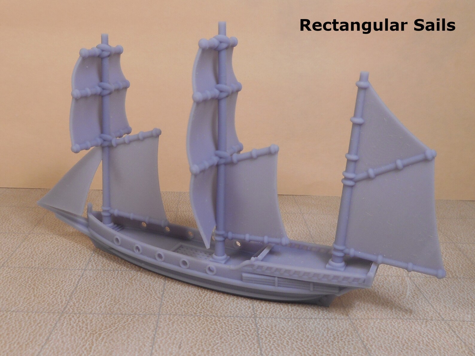 Xebec Sailing Ship Gaming Miniature 3D Printed Ship Compatible With Dnd ...