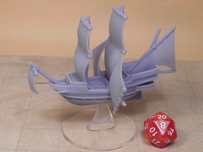 Galleon Airship Miniature Flying Fantasy Ship Compatible With Dnd ...