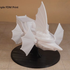 Dreadnought Flying Fantasy Ship Model STL for 3D Printing Compatible ...