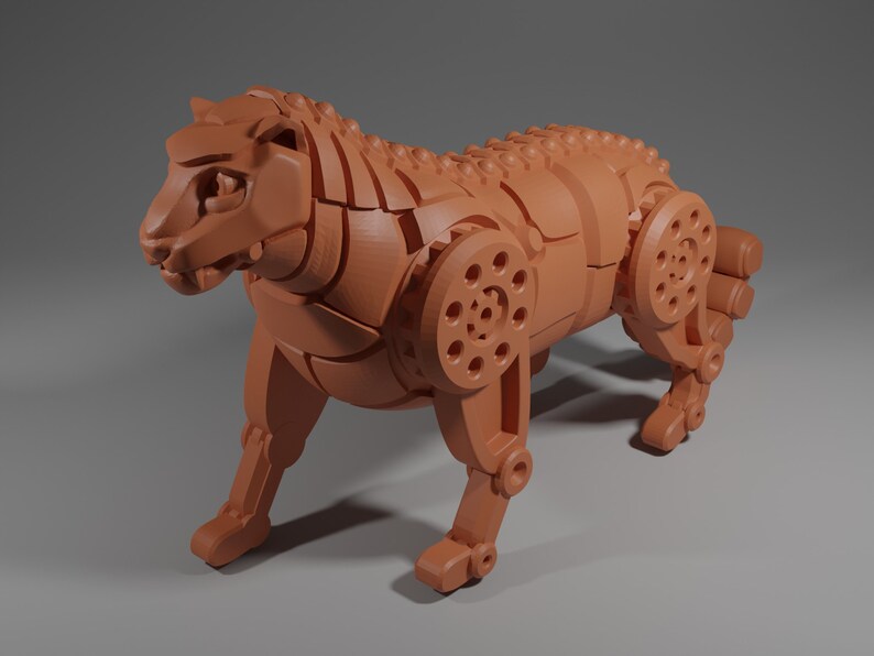 Robot Tiger Steel Defender for Dnd Artificer STL Files for 3D Printing ...