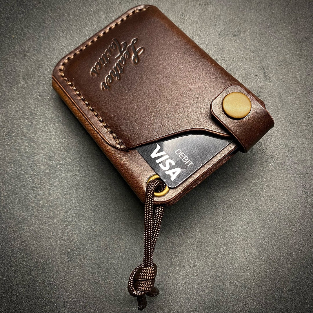 EDC Minimalist Wallet Prodigy Dark Brown - Etsy