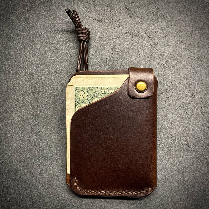 EDC Minimalist Wallet Prodigy Dark Brown - Etsy
