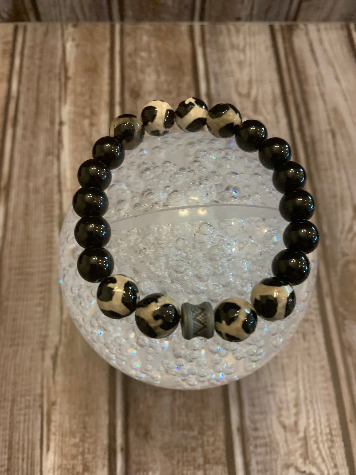 Black and White Bracelet - Etsy