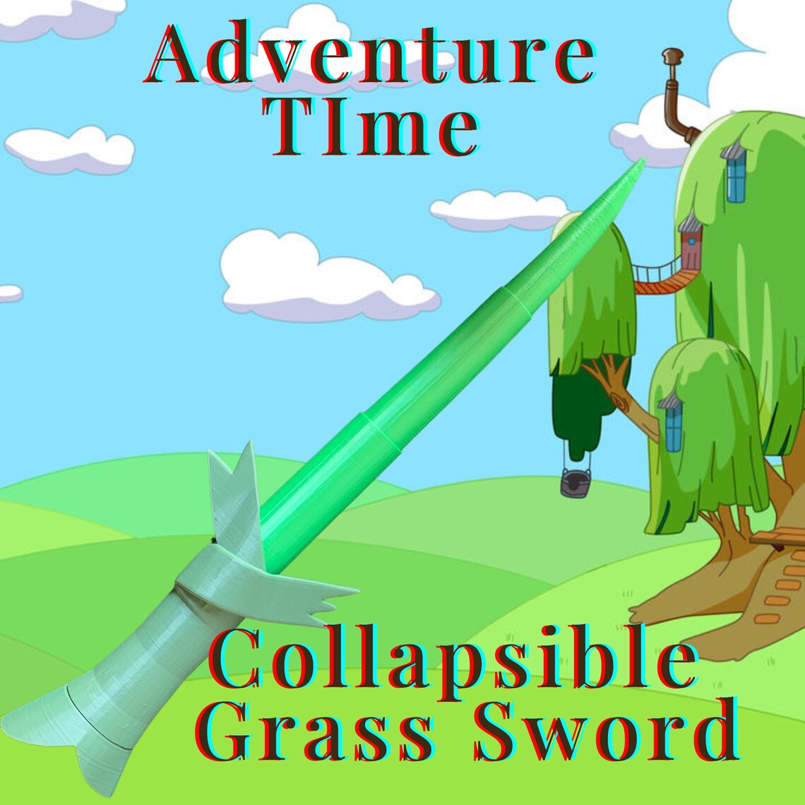 Adventure Time Cosplay Collapsible Sword | Finn's Grass Sword | Fidget ...