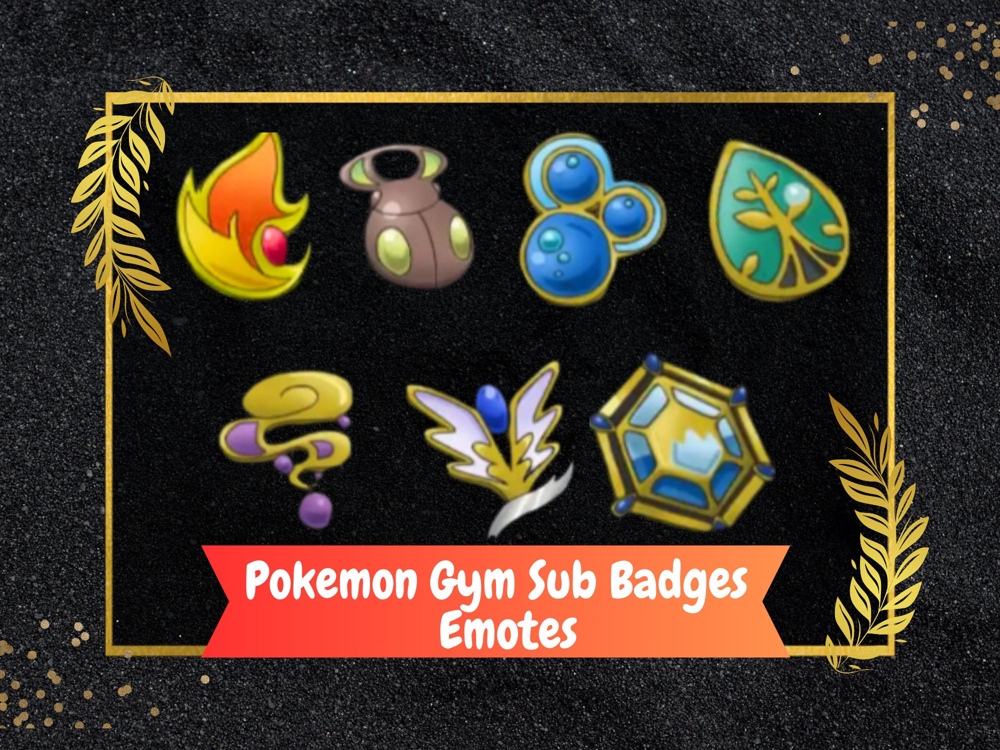 Pokemon Gym Badges| Twitch Sub Badges or Emotes | - Etsy