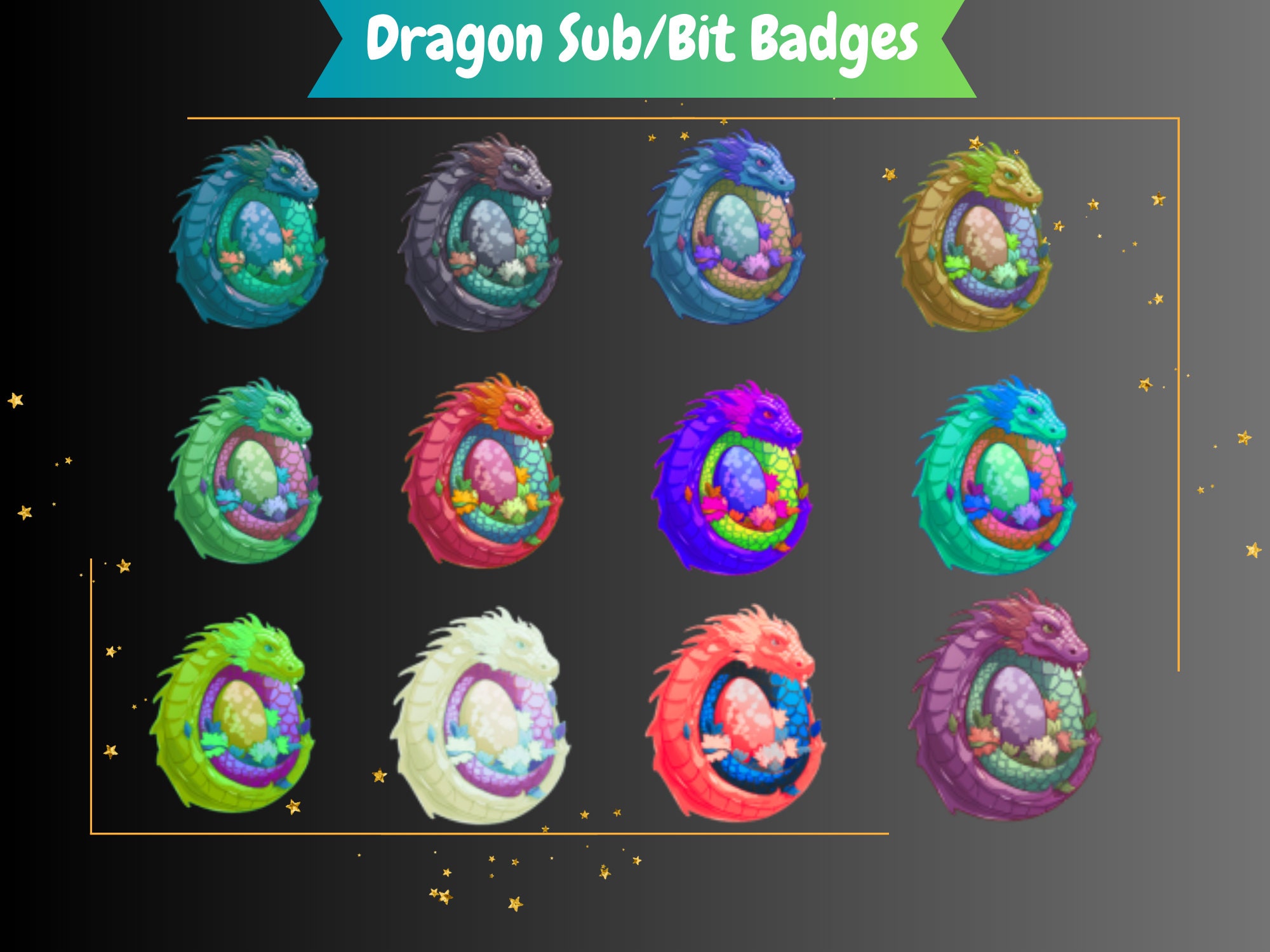 Dragon Sub/bit Badge Twitch Emote Twitch Badge - Etsy