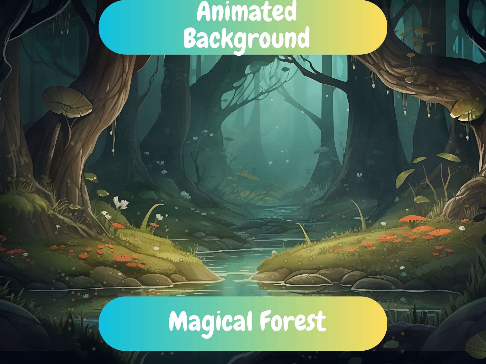 ANIMATED BACKGROUND Enchanted Forest/video Calls/ Twitch Stream ...