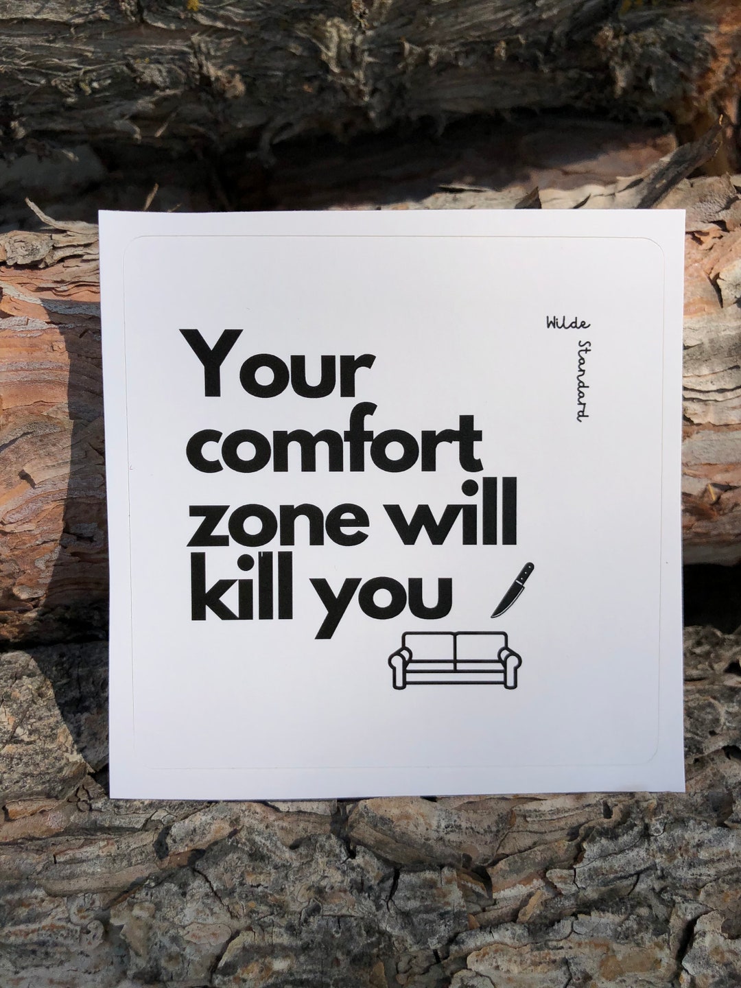 Your Comfort Zone Sticker / Complacency Kills / Try Even If You Fail ...