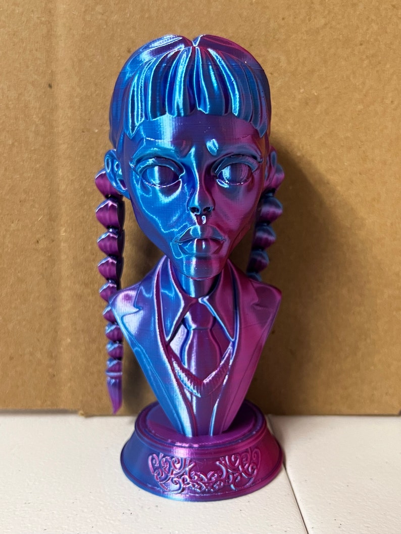 Wednesday Addams Articulated Bust Statue 3D Print Addams Family Netflix ...