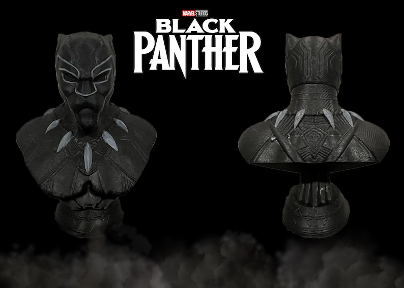 Black Panther Bust/statue Wakanda Marvel - Etsy