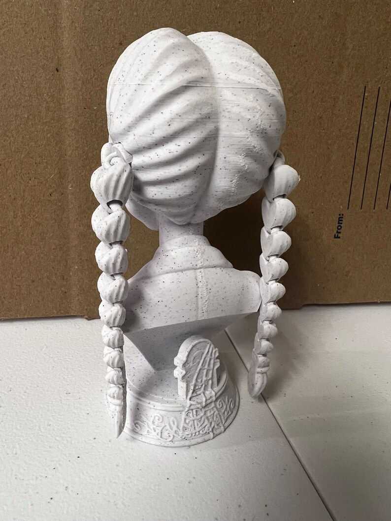 Wednesday Addams Articulated Bust Statue 3D Print Addams Family Netflix ...