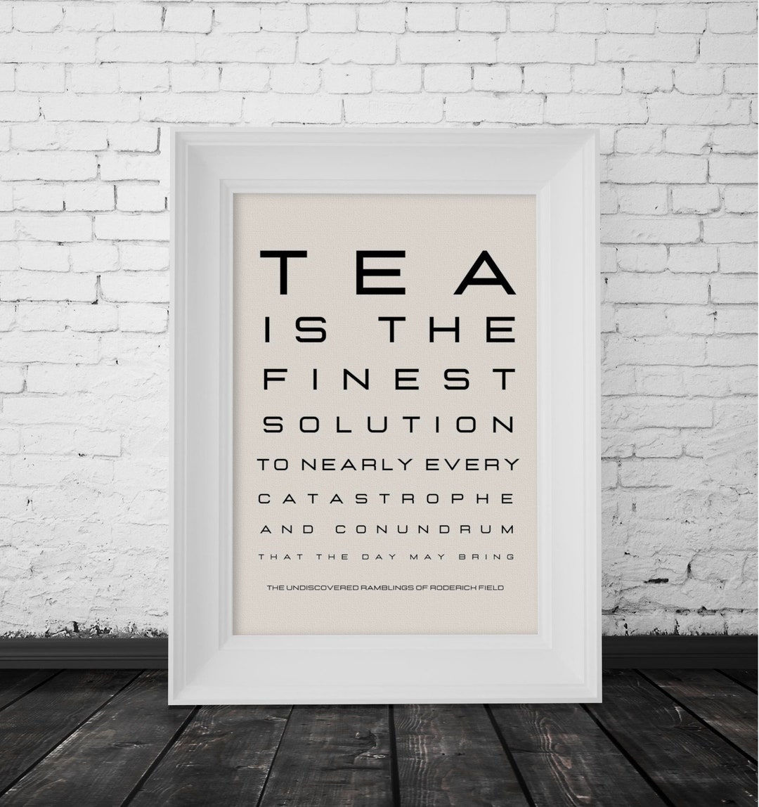 Tea Wall Art | Tea Poster Print | Minimalistic Design | Eye Chart ...
