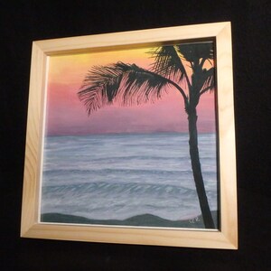 Tropical Sunset 8"x8" Gouache Original Painting - Etsy