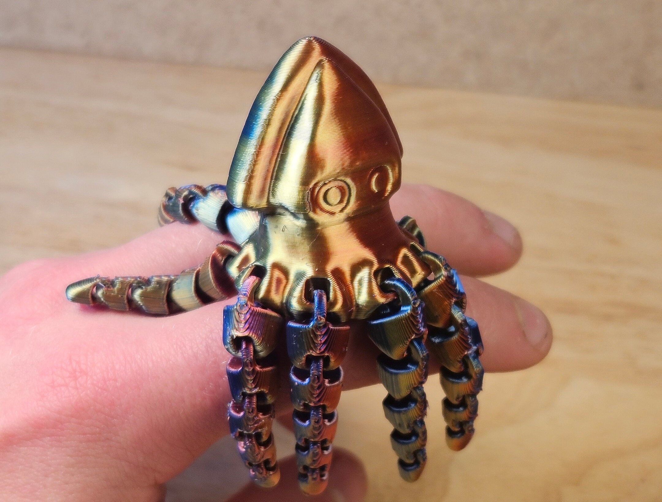Articulating Squid Toy Fidget Squid Toy for Kids Gift for - Etsy