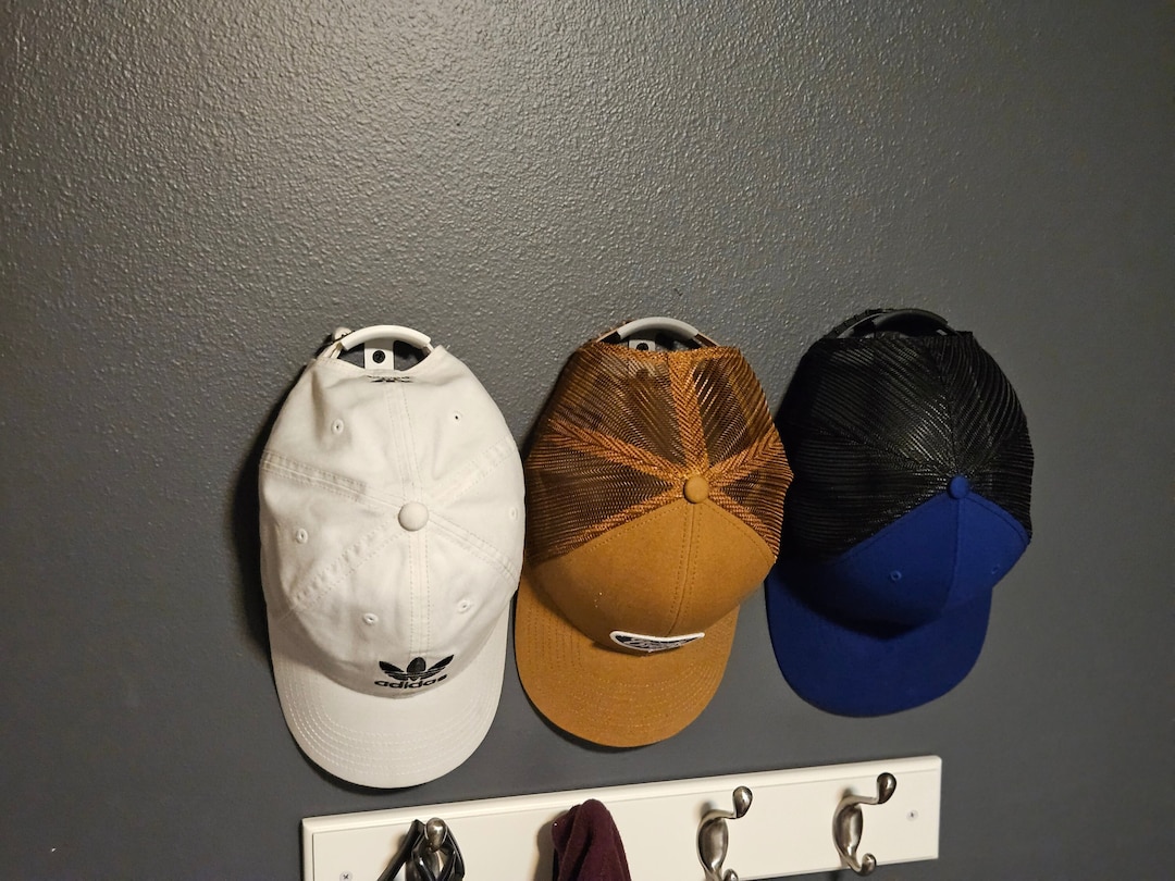 Hat Wall Mount Home Organization Decor Baseball Hat Wall Holder for Hat ...
