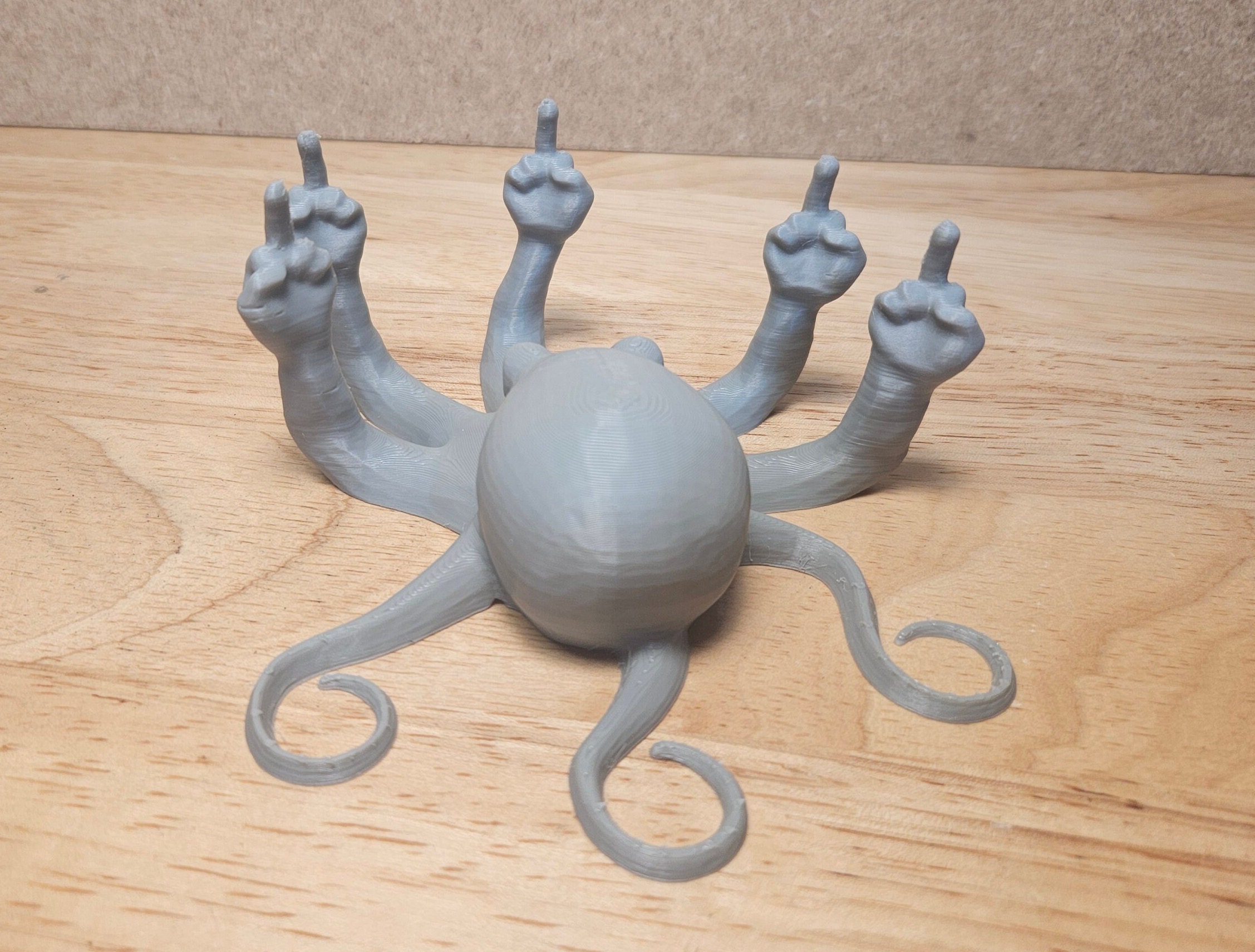 Middle Finger Octopus Fucktopus Gag Gift for Adult Prank Gift Octopus ...