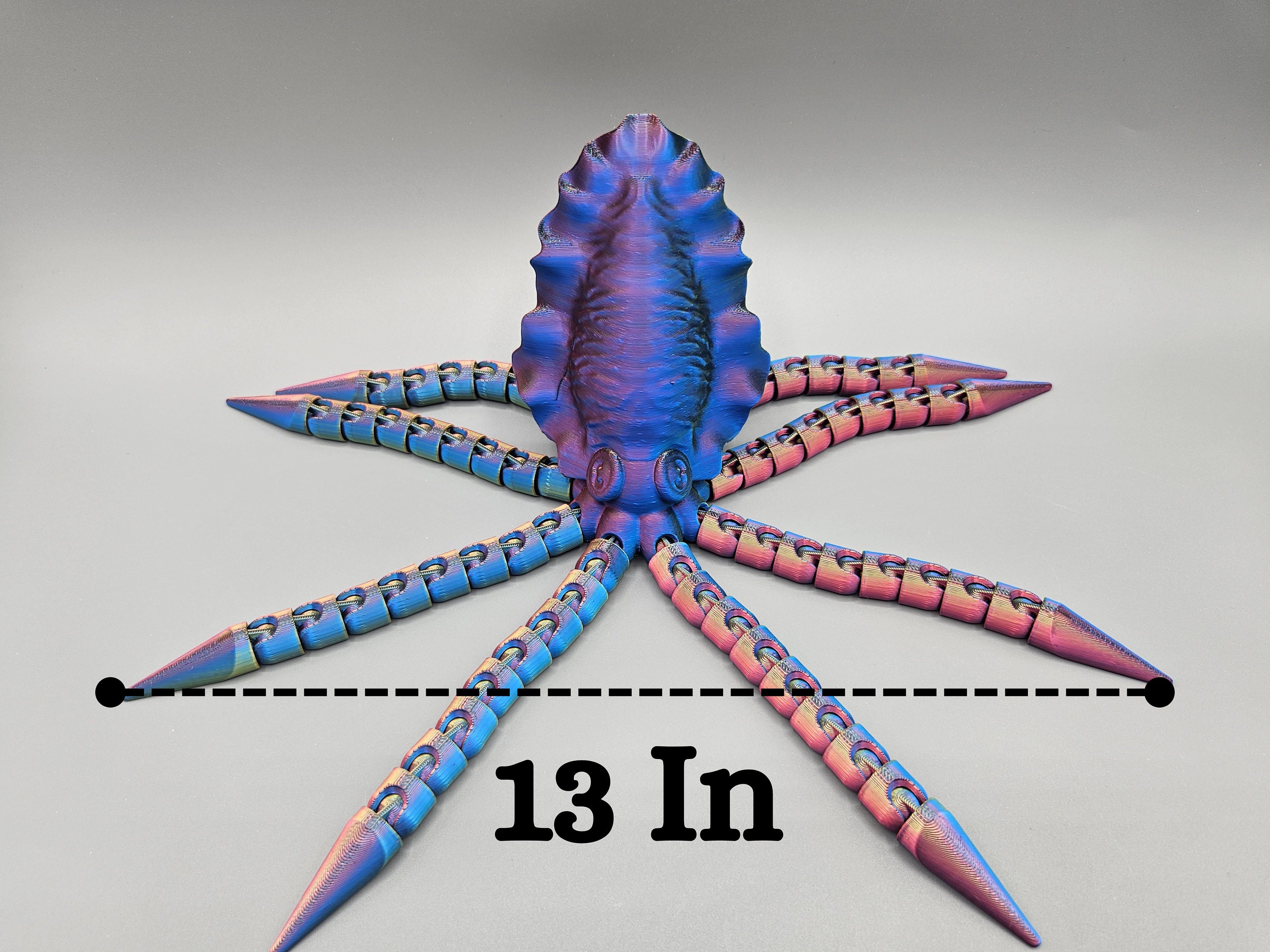 Articulated Lifelike Squid Fidget Toy 3D Printed Squid Toy / 10+ Colors ...
