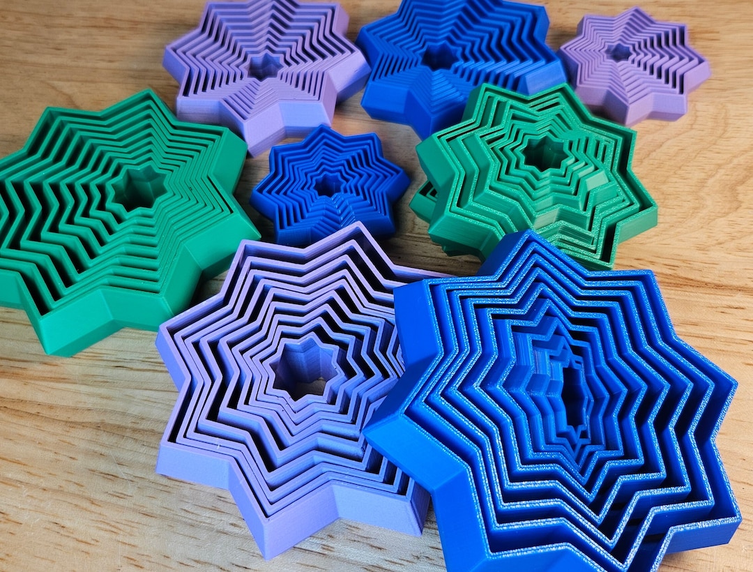 Fractal Fidget Star Fidget Toy, Stim Toy, Desk Toy, ADHD Anxiety Relief ...