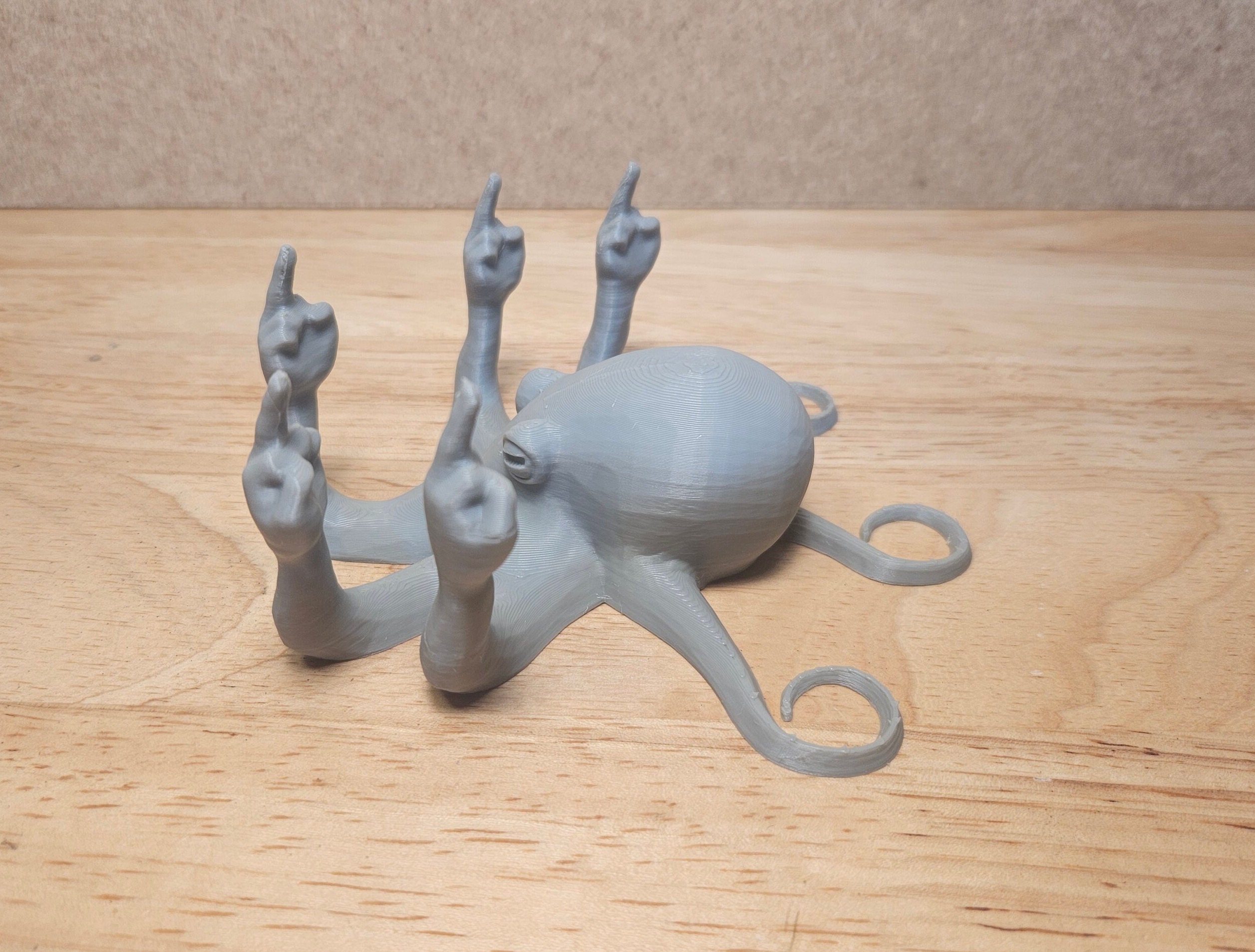 Middle Finger Octopus Fucktopus Gag Gift for Adult Prank Gift Octopus ...