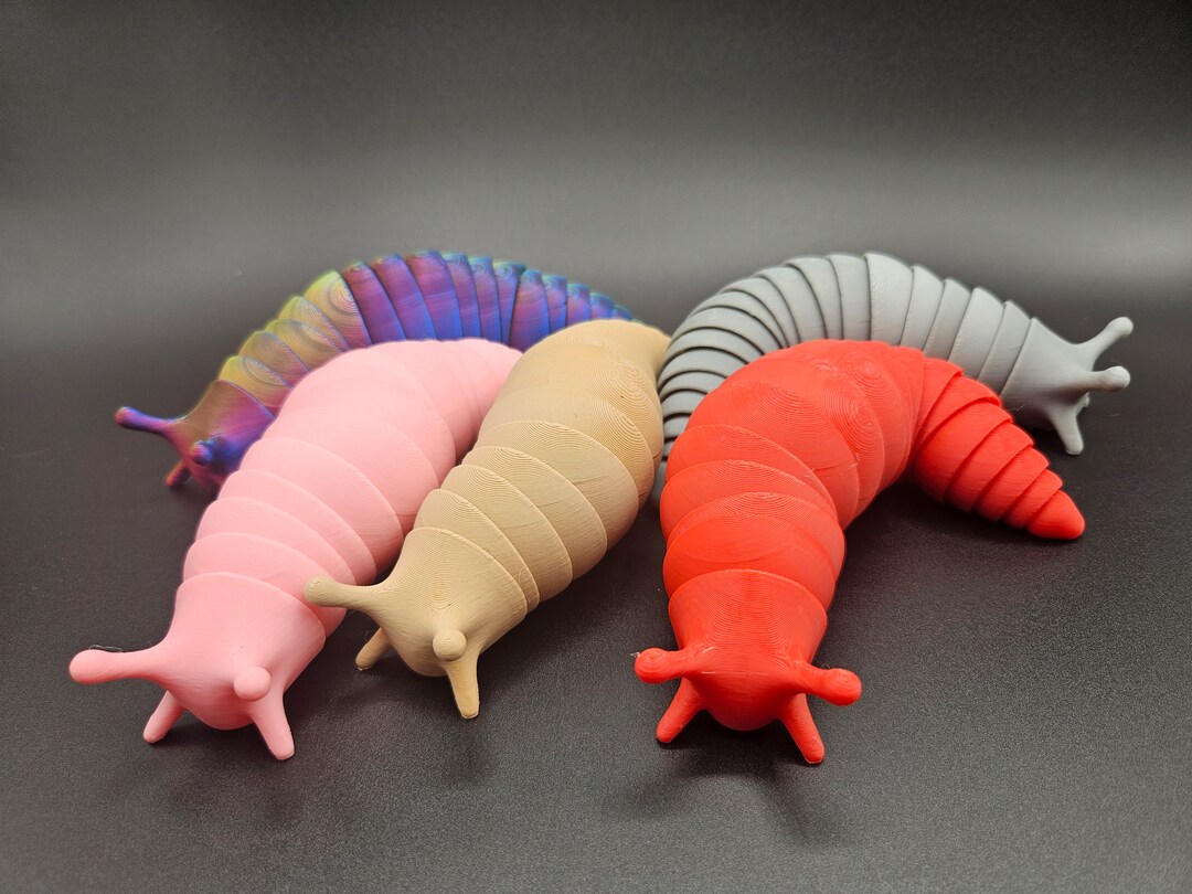 Articulated Slug Fidget 3D Printed Fidget Toy / Desk Toy / Tik Tok Toy ...