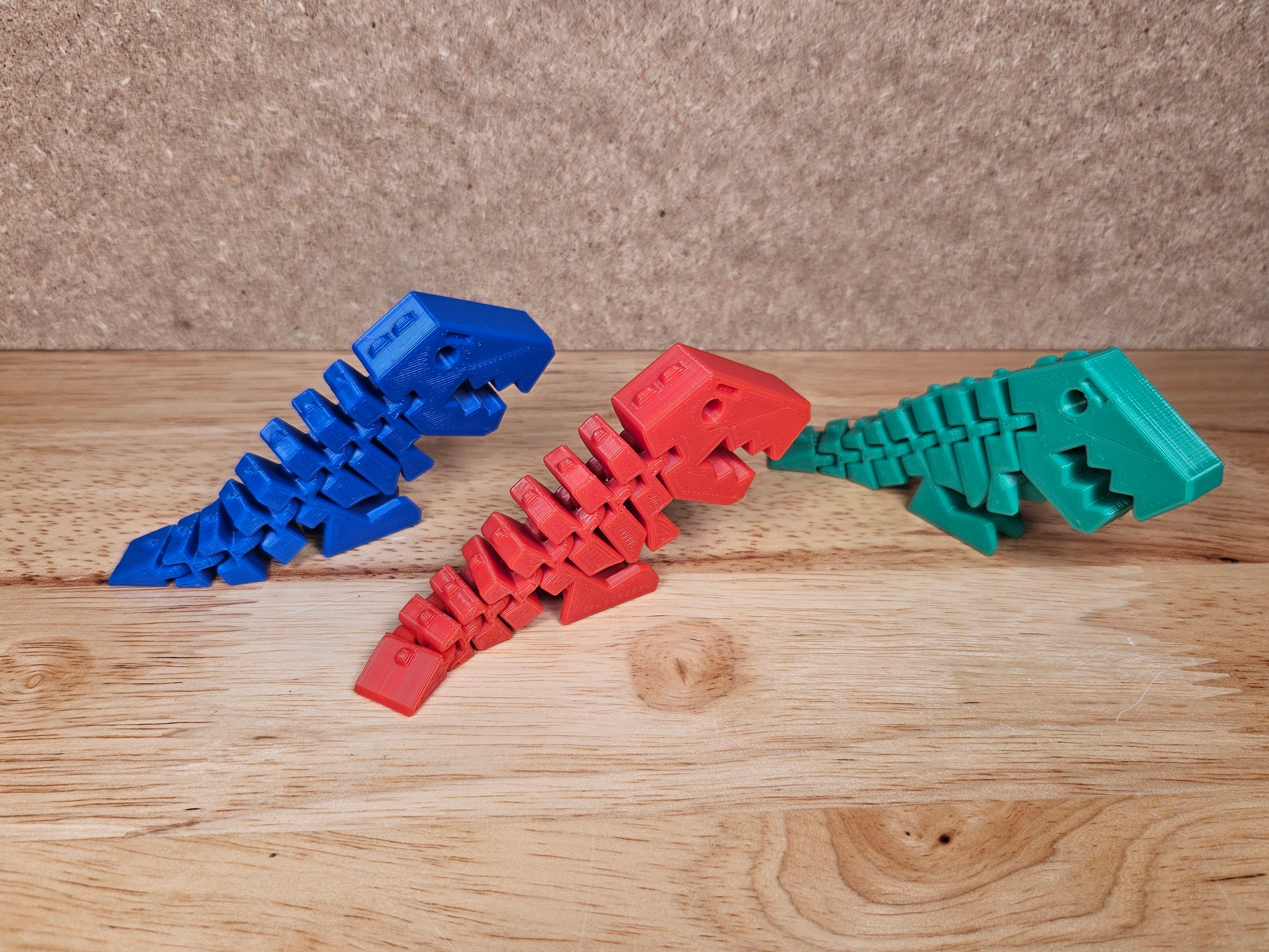 Flexi Rex Flexible Fidget 3D Printed Fidget Toy / Dinosaur Fidget Toy ...