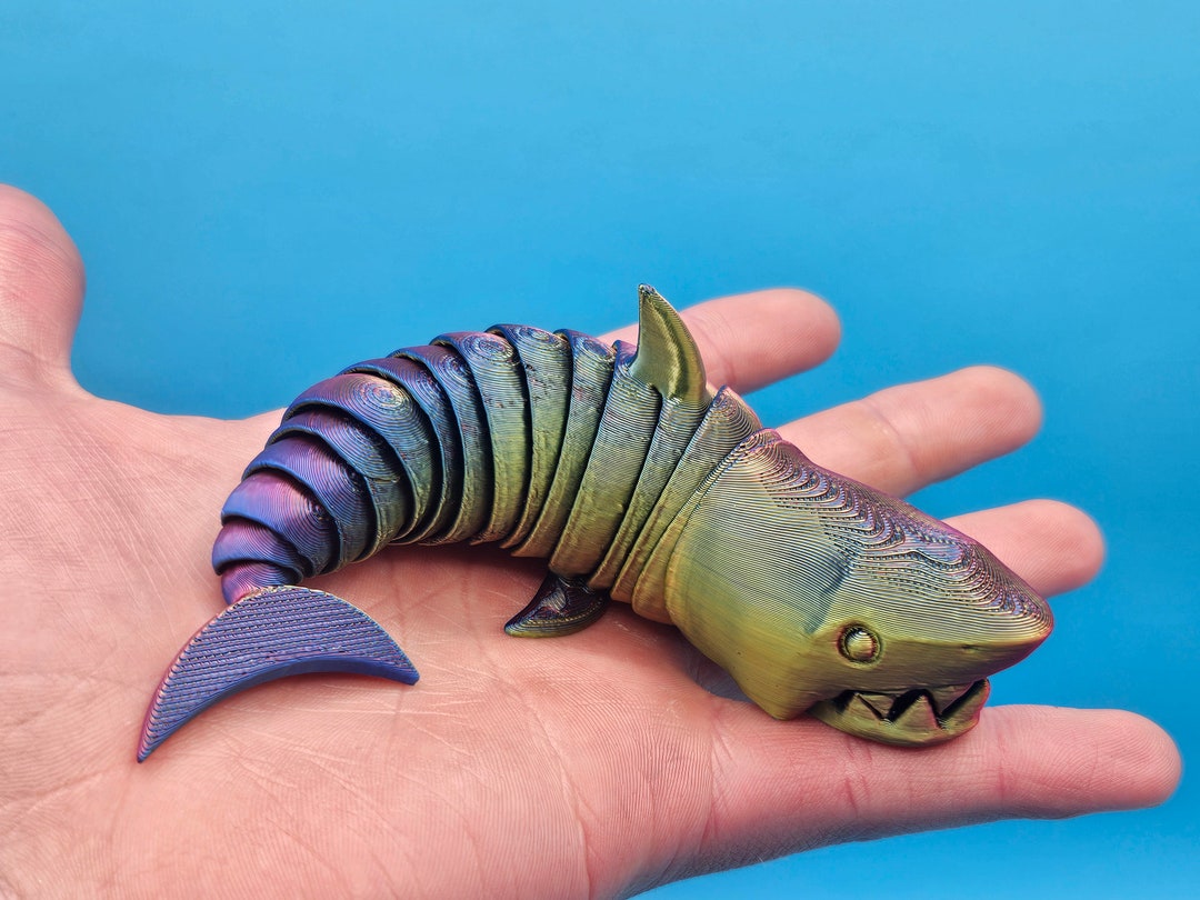 3D Printed Articulated Shark Fidget Toy for Kids / Water Toy / Fidget ...